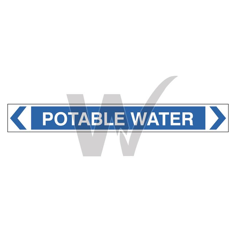 Pipe Marker - Potable Water — Wilcox Safety & Signs