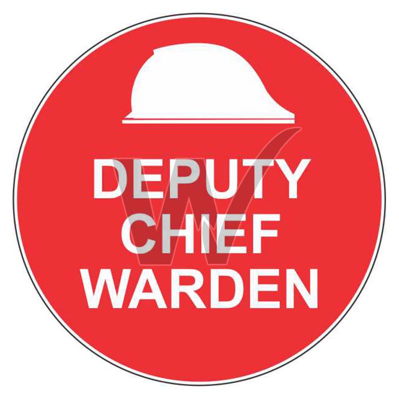 Hard Hat Label - Deputy Chief Warden — Wilcox Safety & Signs
