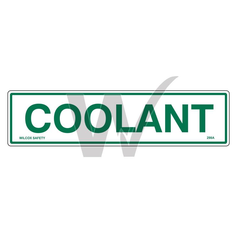 Hazchem Sign - Coolant — Wilcox Safety & Signs