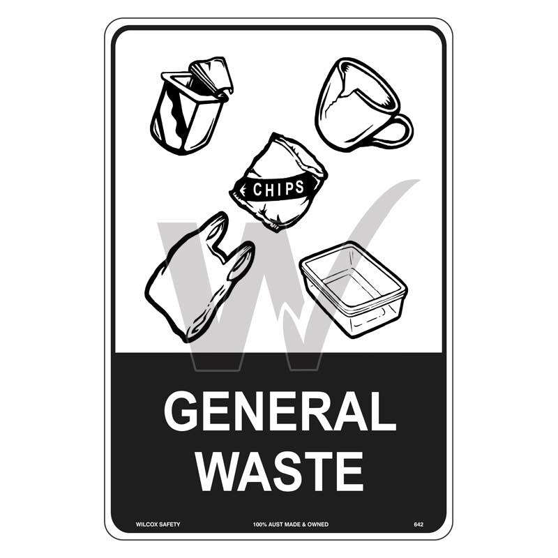 Recycling Sign - General Waste — Wilcox Safety & Signs