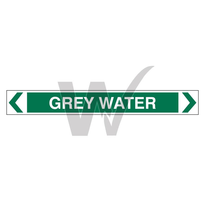 Pipe Marker - Grey Water — Wilcox Safety & Signs