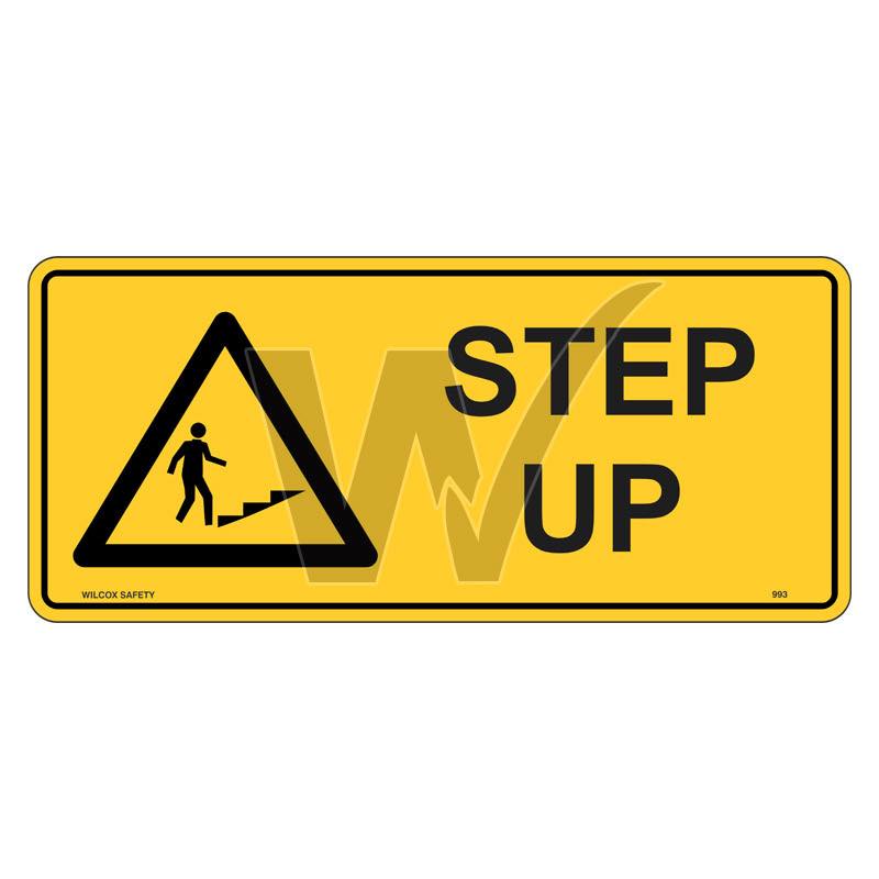 Warning Sign - Step Up — Wilcox Safety & Signs