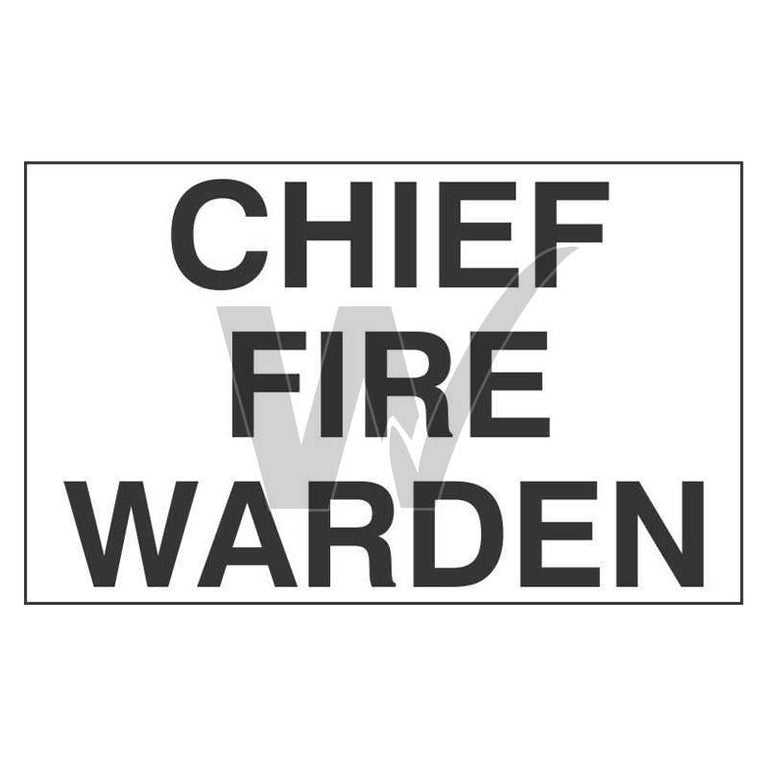 Fire Warden Signs — Wilcox Safety & Signs