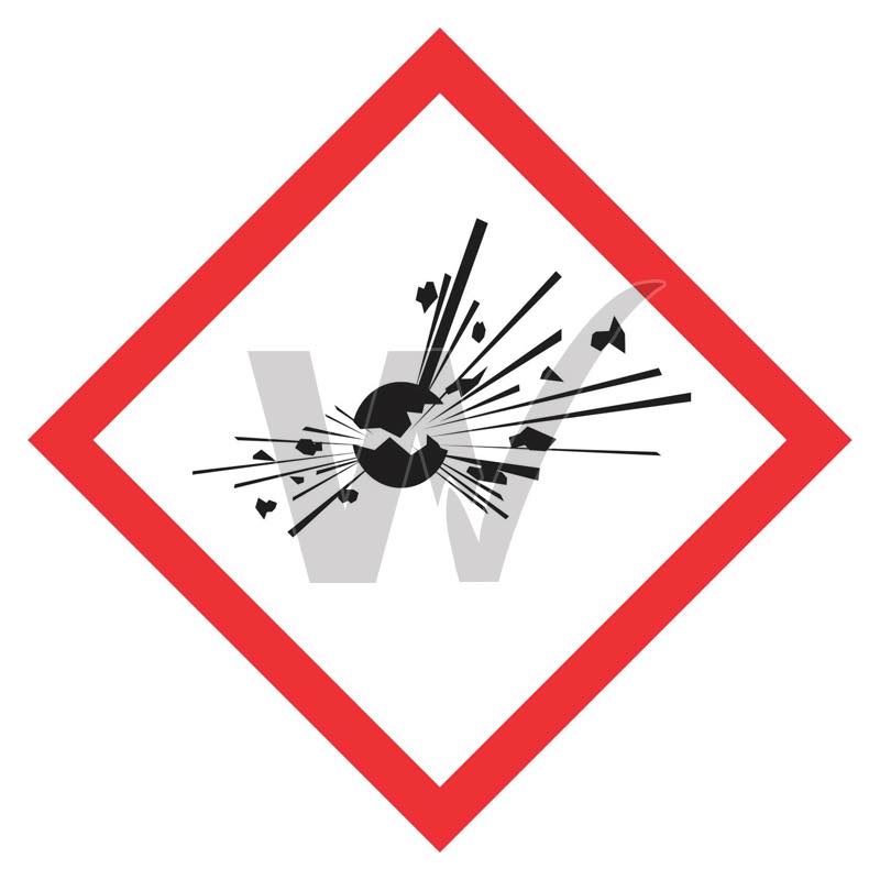 Hazchem GHS Sign - Explosive — Wilcox Safety & Signs