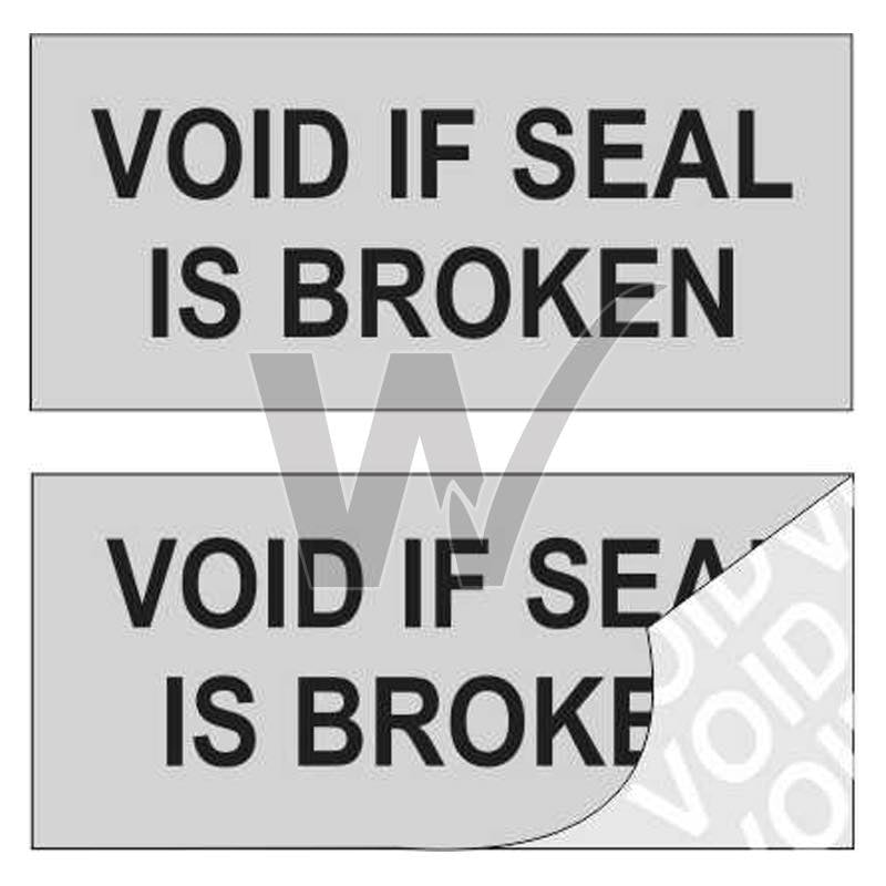 Quality Control Label - Void If Seal Is Broken — Wilcox Safety & Signs