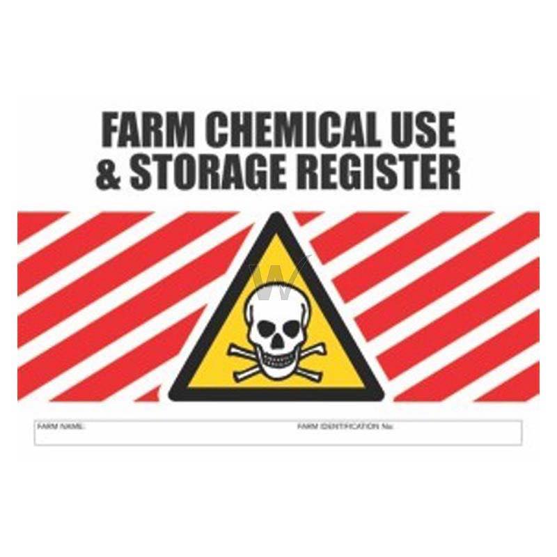 Farm Chemical Use & Storage Register — Wilcox Safety & Signs