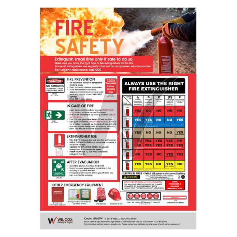 Fire Safety Poster — Wilcox Safety & Signs