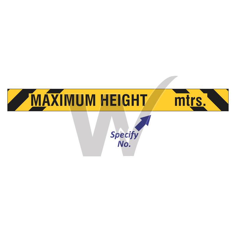 Maximum Height Sign — Wilcox Safety & Signs