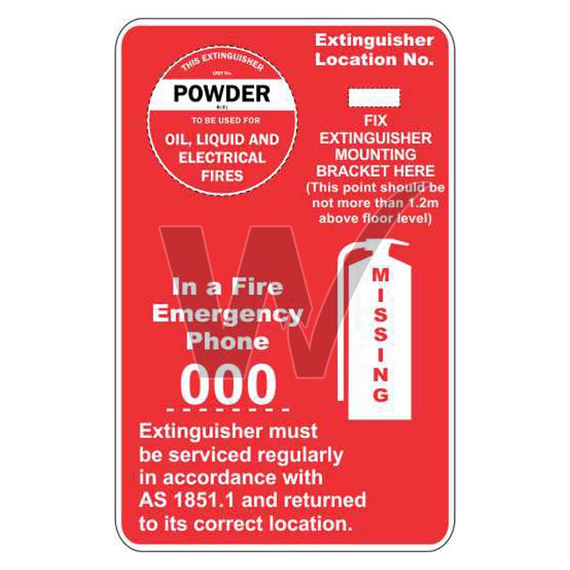 Fire Extinguisher Location Panel — Wilcox Safety & Signs
