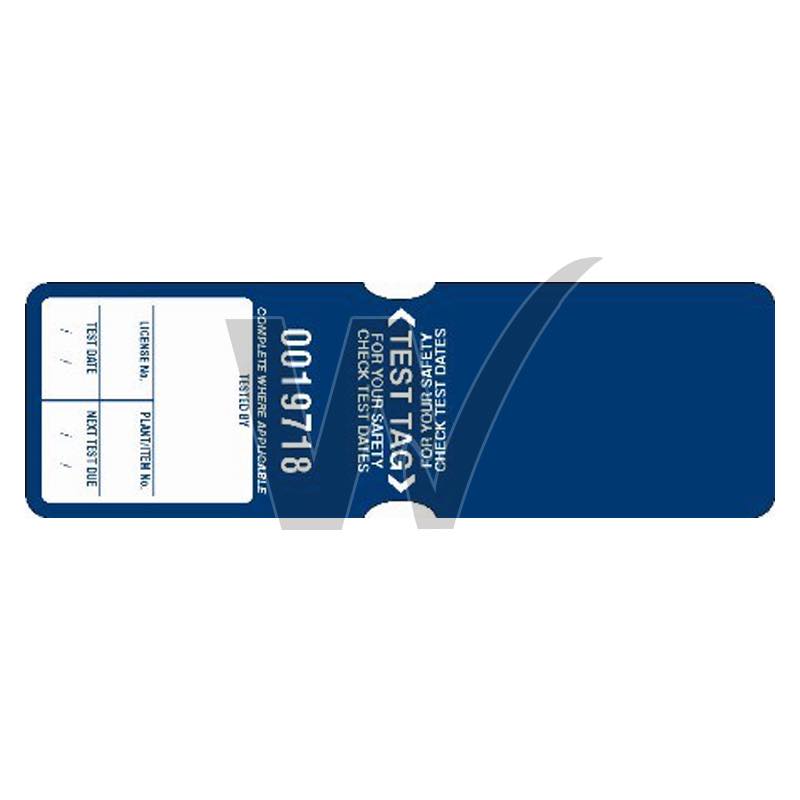 Heavy Duty Test Tags - Blue — Wilcox Safety & Signs